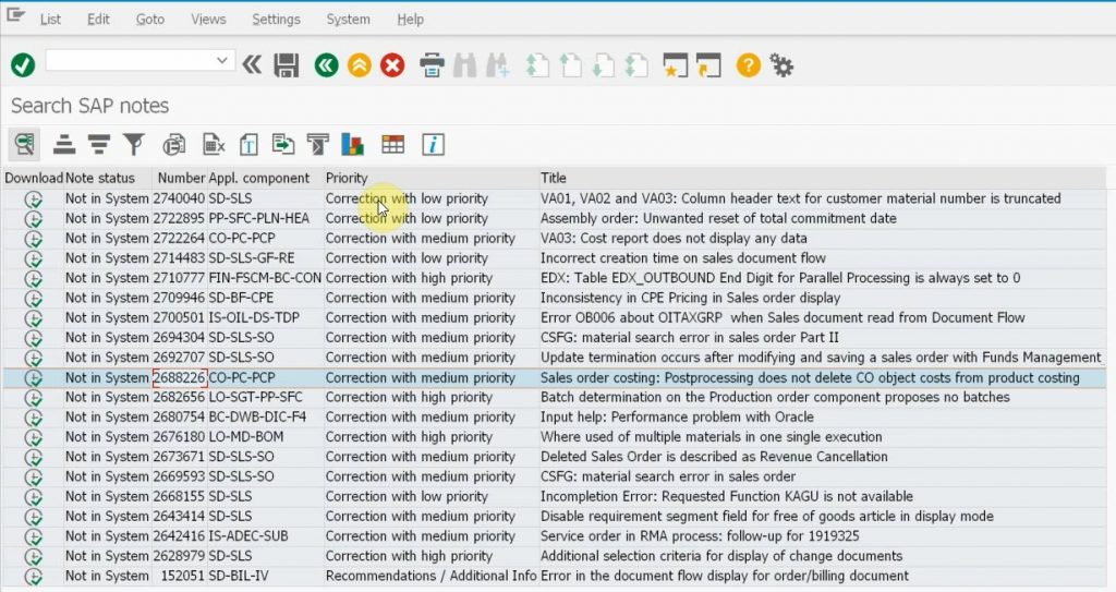 Attach SAP Note search results to incidents automatically